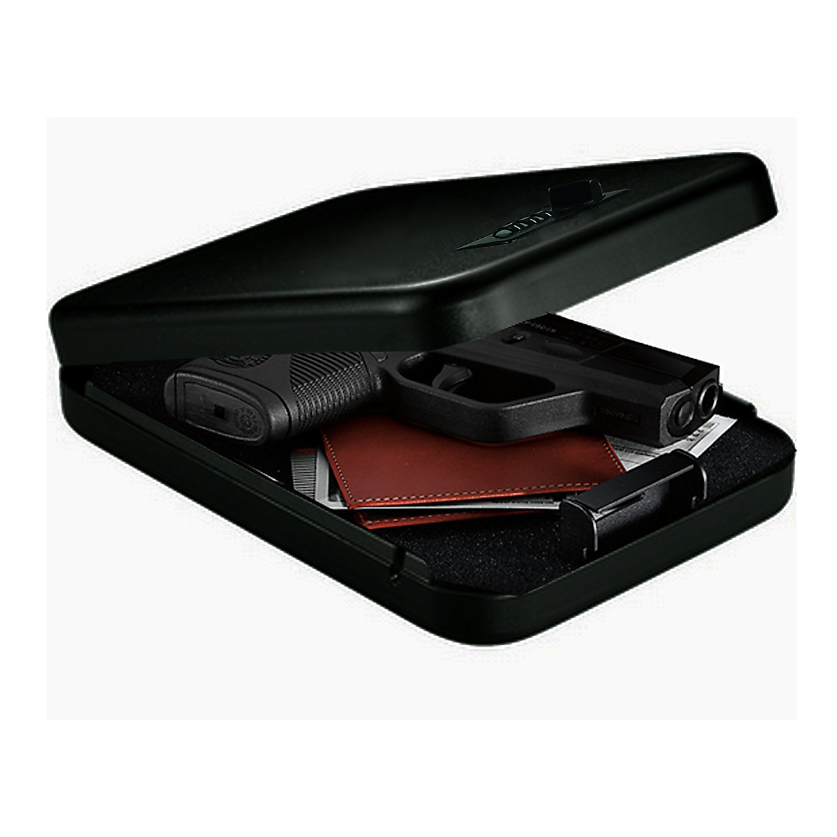 AmeriGun Club Full Size Handgun Safe Vault Security Pistol Case Box with Combination Lock