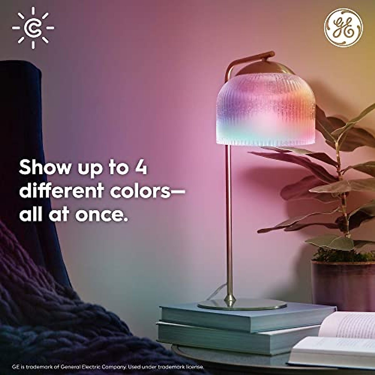 GE CYNC Dynamic Effects Smart LED Light Bulbs, Color Changing, Bluetooth and Wi-Fi, Works with Alexa and Google Home, A19 Bulbs (2 Pack)