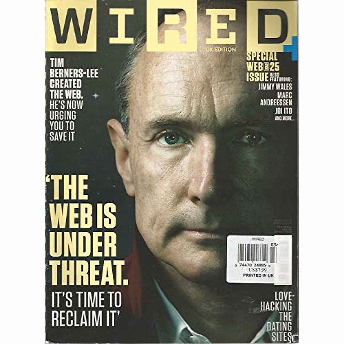 WIRED MAGAZINE, SPECIAL WEB 25 ISSUE, 2013 ~