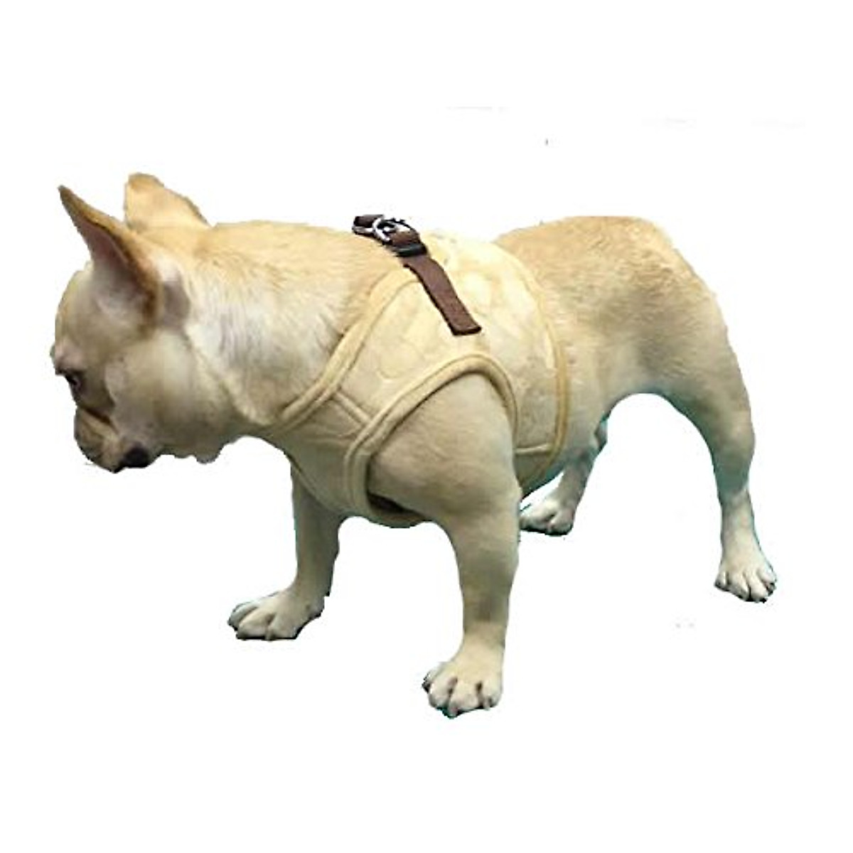 Fleece Soft Pet Harness Vest for Small/Medium Pets,Size Runs Smaller, Small fits Pets 3-6 Pound,Medium 8-12 Pound,Large 12-16 Pound (Medium: Neck 11", Beige)