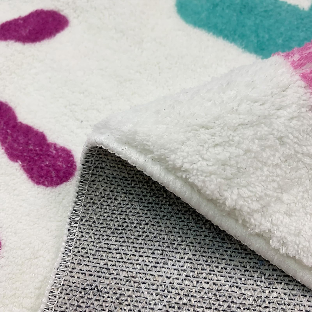 USTIDE Kids Rug ABC Kids Carpet 5x7 Ft Washable Non-Slip Play Mat Indoor Area Rug Carpet for Living Room Bedroom Nursery Room Classroom Colorful Handprint Area Rug for Playroom