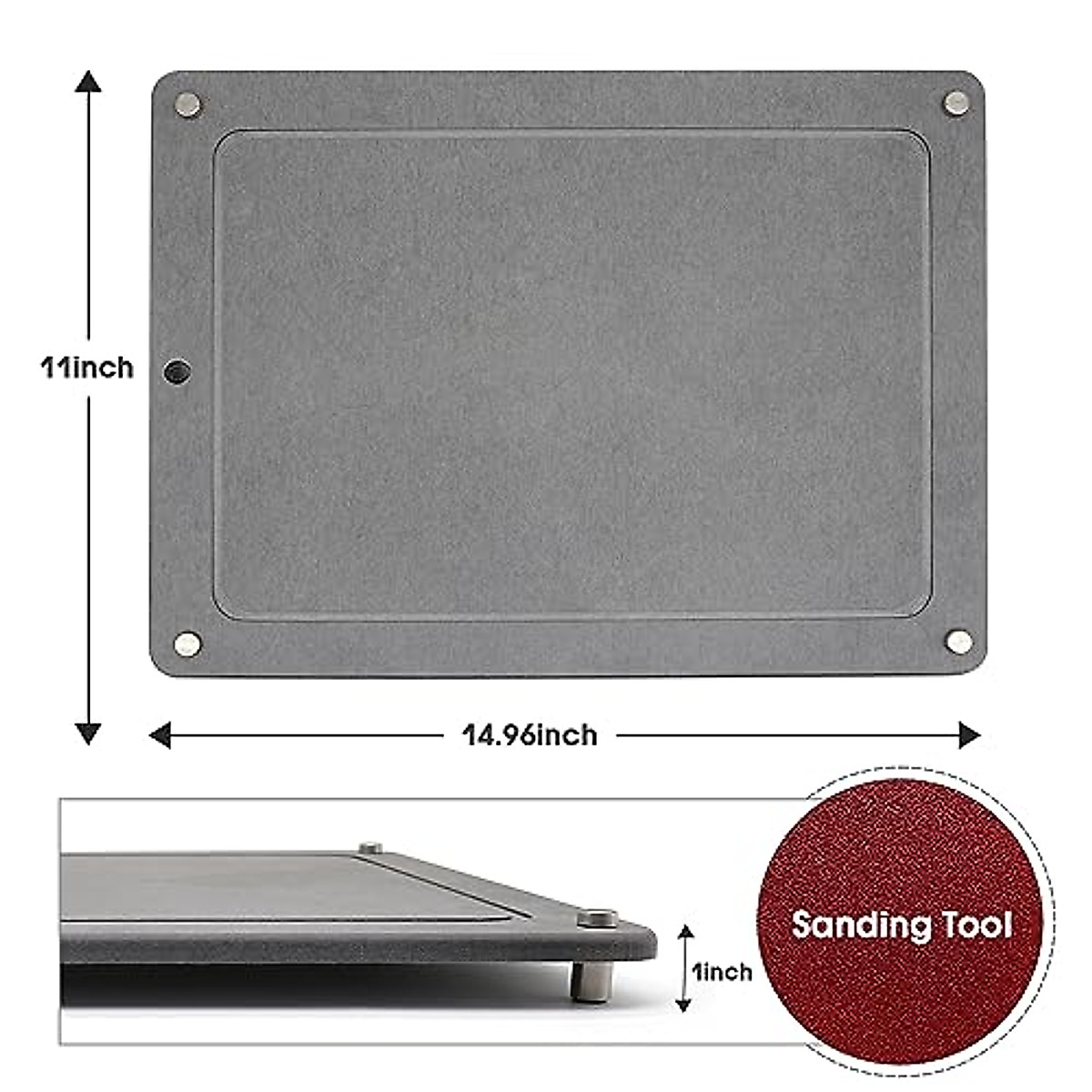 Water Absorbing Stone Dish Drying Mats for Kitchen Counter, Quick Dry Diatomaceous Earth Sink Tray Mat for Dish Bottles Cups, Bathrooms Multi-Room Use