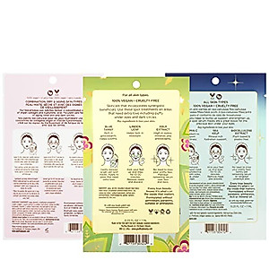 Pacifica Beauty Under Eye + Smile Line Patches Variety Pack Set, Vitamin C, Vegan Collagen, Puffy Eyes + Dark Circles, Moisturizing + Plumping, All Skin Types, Clean Skin Care, Multi, 3 Count