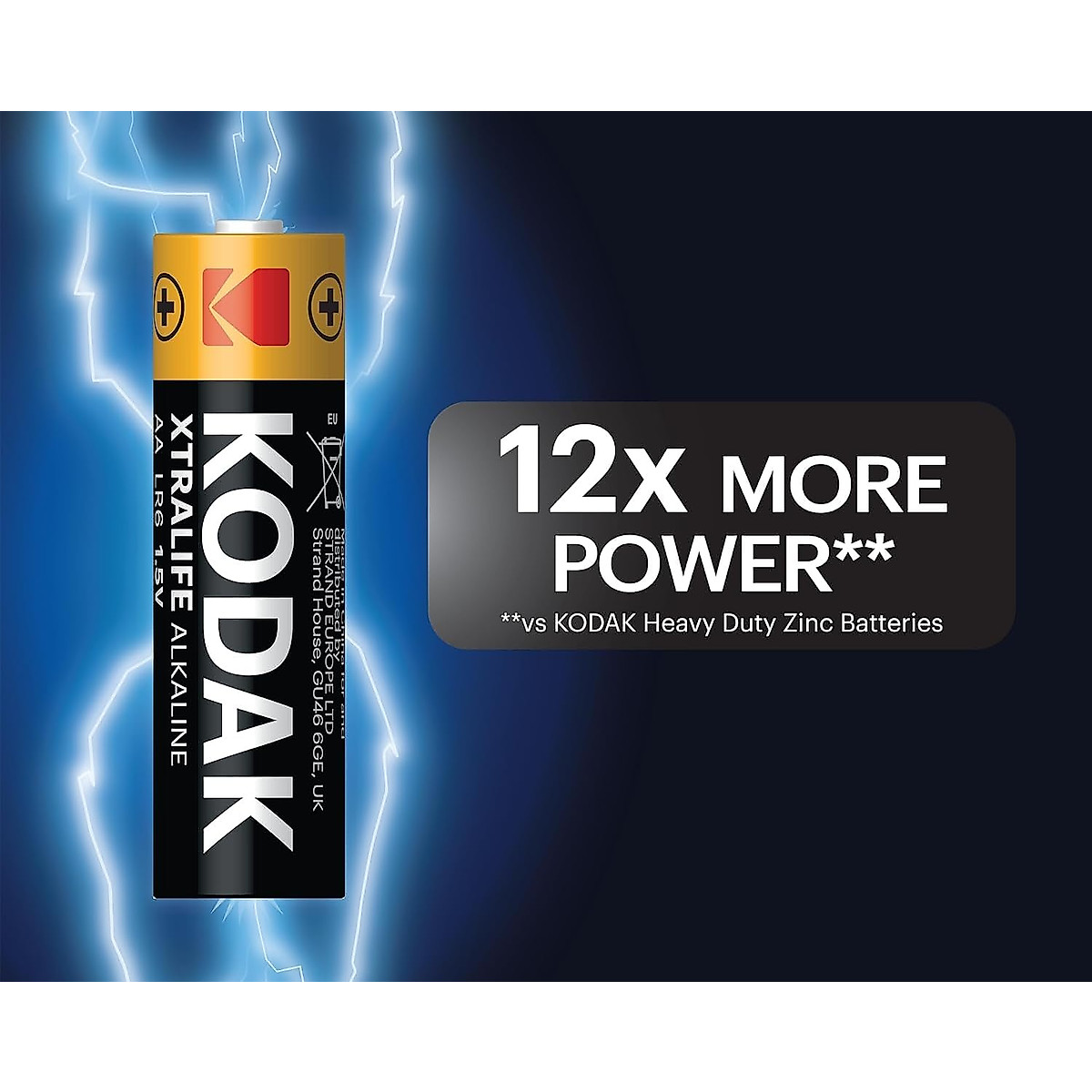 KODAK AA Batteries - Alkaline Batteries, 1.5V Mignon LR06 MN1500 AM3 Battery Pack (60 Count) (Qty 60.)