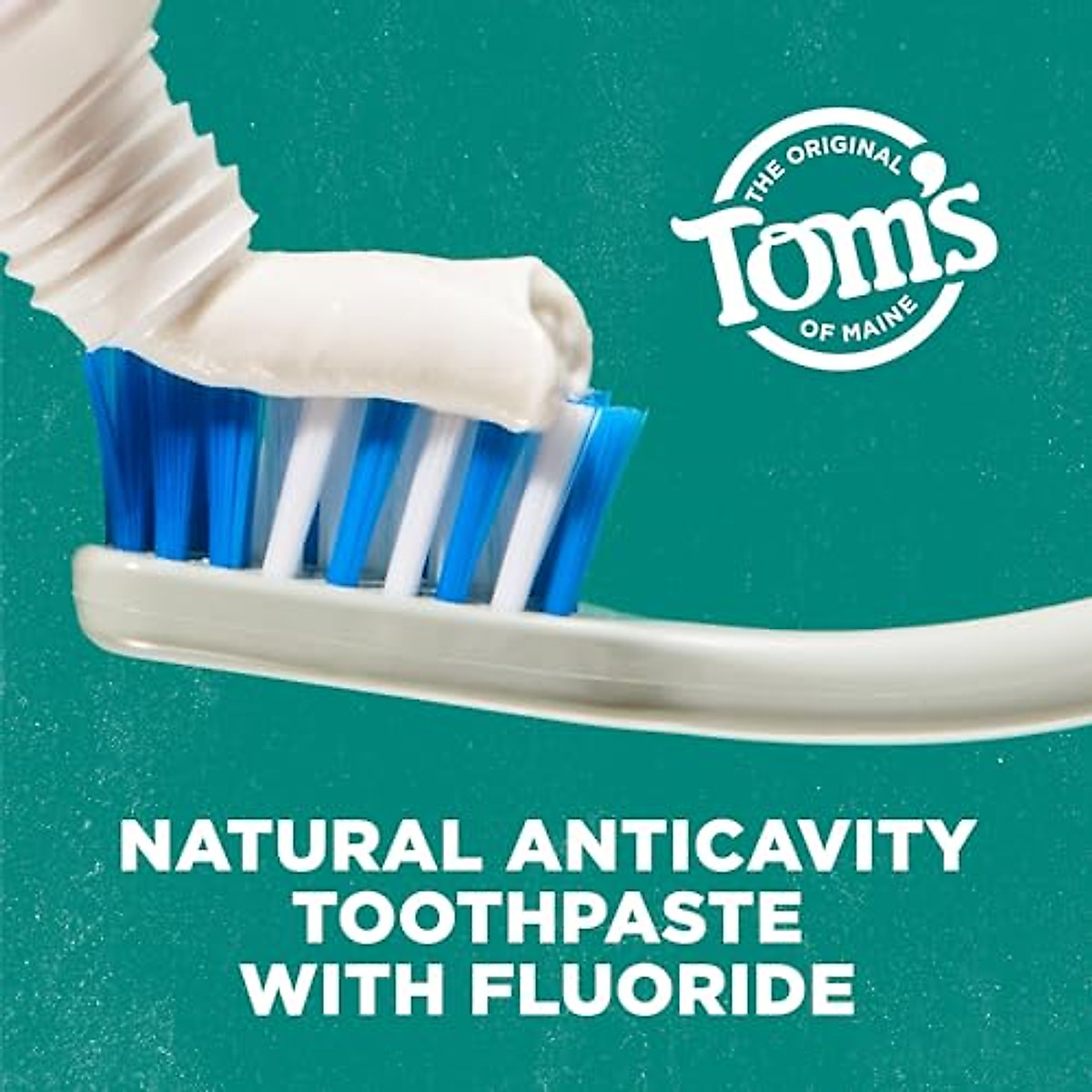 Tom's of Maine Natural Luminous White Toothpaste with Fluoride, Clean Mint, 4.0 oz. 3-Pack