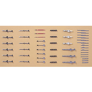 Hasegawa Us Aircraft Weapons 5 Missiles and Launcher Set 1/72