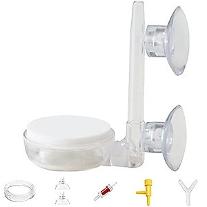 ADTDA Aquarium Air Stone Fish Tank Nano Bubble Stone Kit, Bubbler for Aquarium Fish Tank with Aviation Pipe, Suction Cups, Check Valve, Connector and Air Control Valve. (Y-35)