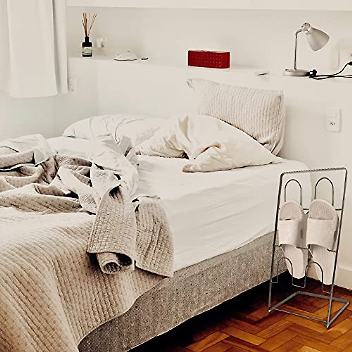 Cabilock 3 Tiers Shoes Rack Entryway Shoes Storage Organizer Metal Slippers Shelf Shoes Stand Space Saving Shoes Storage Shelf for Entryway Living Room Bathroom Black