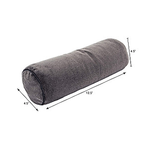 DreamTime Neck Roll Pillow for Sleep, Lavender Scent with Buckwheat Filling, Gray, 1 Count