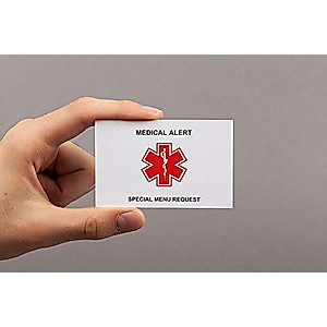 Bariatric Patient Special Menu Restaurant Request Plastic Card for Gastric Bypass Sleeve Band (2 x Cards)