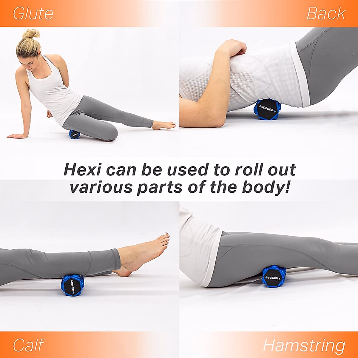 ProStretch Hexi Mini Travel Textured Foam Roller for Deep Tissue Muscle Massage and Myofascial Trigger Point Release