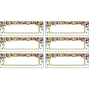 Teacher Created Resources® Confetti Labels Magnetic Accents, Pack of 20