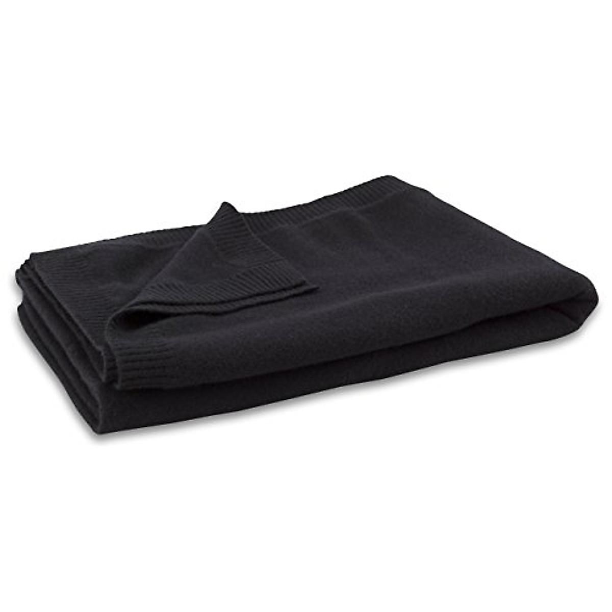 Jet&Bo 100% Pure Cashmere Travel Set: Blanket, Eye Mask, Socks, Carry/Pillow Case Black