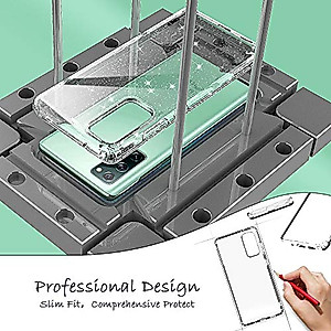 ANNSD Galaxy S20 Fe Case（5G）,Glitter Clear Sparkly Bling Slim Flexible TPU Shock Absorption Rubber Full Body Protective Cover for Samsung Galaxy S20 Fe Case (6.5" Display) 2020(Bling)