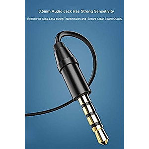 Noise Isolating Wired Earbuds Headphones Earphones w/Microphone Compatible with Samsung Galaxy S10 S9 Plus Note 9 A10e A11 A12 A13 A03S A31 A51 A52 A71 Blu G91 Moto LG 3.5mm Cell Phone Computer -Black