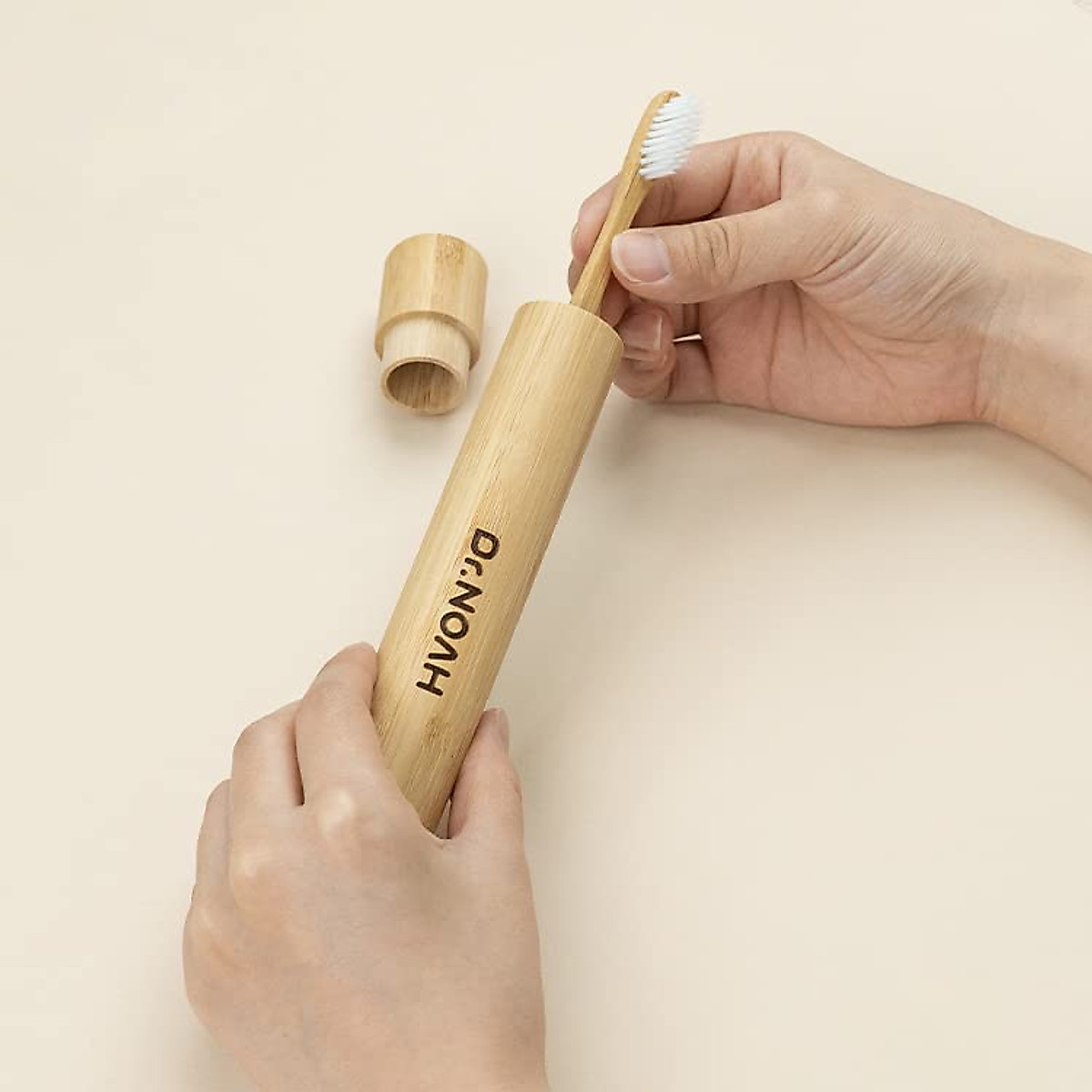 DR.NOAH Bamboo Travel Toothbrush Case | Biodegradable & Eco-Friendly Toothbrush Case
