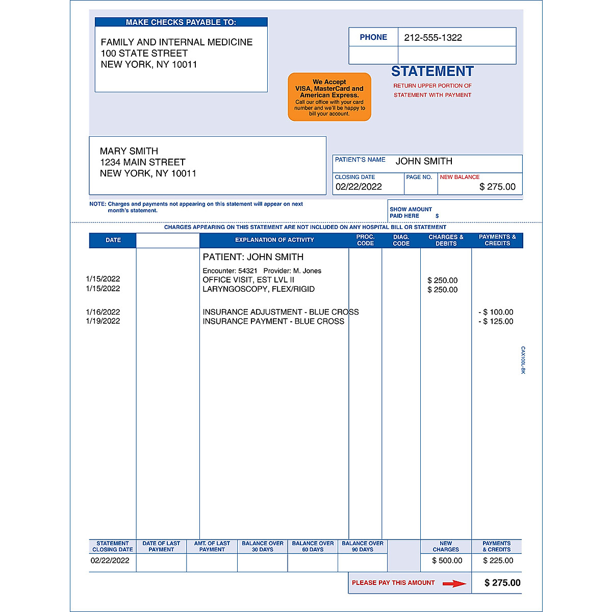 Doctor Stuff - File Folder Chart Labels, MAP4660, We Accept Visa, Billing and Collection Medical Stickers, Fluorescent Orange/Black, 1-1/2" x 7/8", 250 per Box