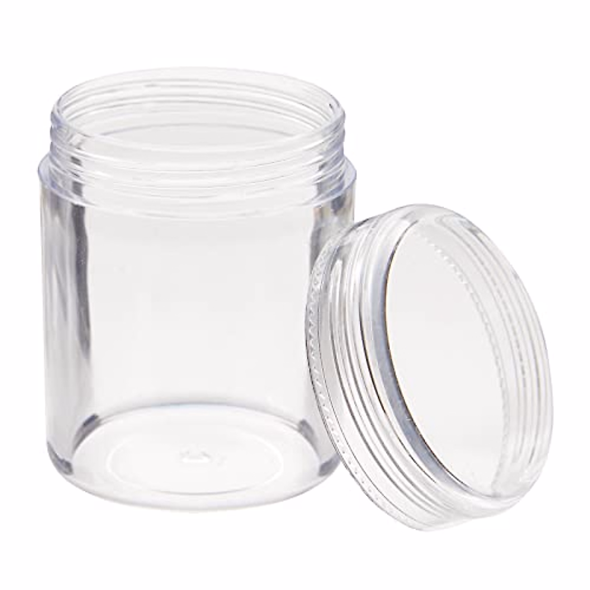 Juvale 35 Pack Plastic Canning Jars with Lids for Slime, Craft Storage, Beauty Products (1.2 oz)