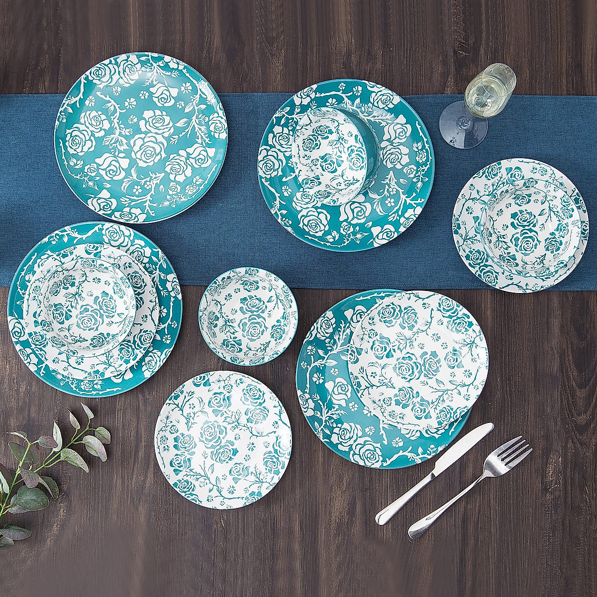 Wisenvoy Dinnerware Sets Dinnerware Set Dish Set Ceramic Plates and Bowls Sets