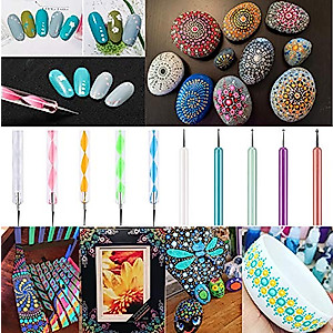 ABenkle 10Pcs Art Dotting Tools for Nail Art, Ball Tip Clay Tools Sculpting Pattern Tracing Stylus, Ball Embossing Stylu for Drawing,Painting Rocks Mandalas,Art Dot Tools