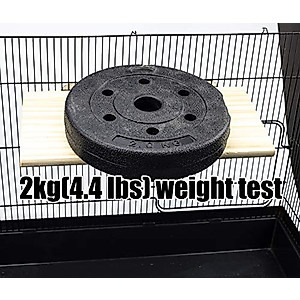 GNB PET Natural Wood Stand Platform 5‘’x11'' for Hamster Mice Chinchilla Chipmunk, Small Animals Habitat Toy HM-10