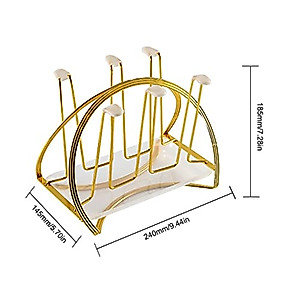 XWOZYDR Glass Water Cup Rack Wrought Iron Upside-Down Drain Mug Holder Stand Storage Organizer