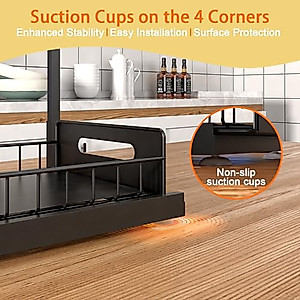 Stoigeld 2 Tier Under Sink Organizer and Storage for Kitchen,Pull Out Cabinet Organizer,Multi-Purpose Sink Organizer with Sliding Drawer for Bathroom - 2 Pcs
