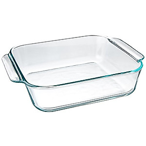 Pyrex 222 Basics Square Glass Baking Dish (8in x 8in x 2.5in)