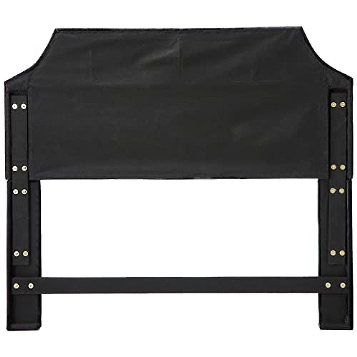 Iconic Home Chava Headboard Velvet Upholstered Button Tufted Double Row Silver Nailhead Trim Modern Transitional Full/, Queen, Black