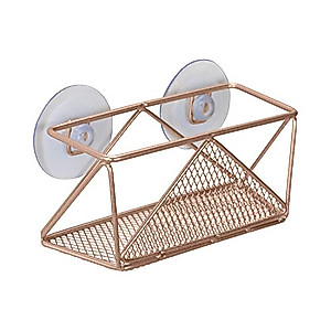 Kitchen Details Copper Geode Sponge Holder | Durable Iron Construction | Suction Cup Stabilizers | Rust Resistant Finish | Kitchen Sink Accessories