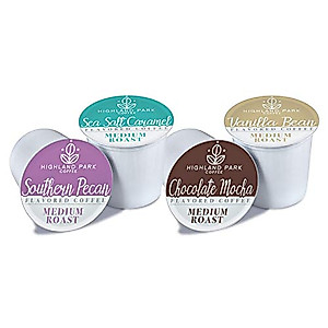Highland Park Coffee Single Serve Coffee Pods Compatible with Keurig K Cup Brewers, Flavored, Variety, 80 Count