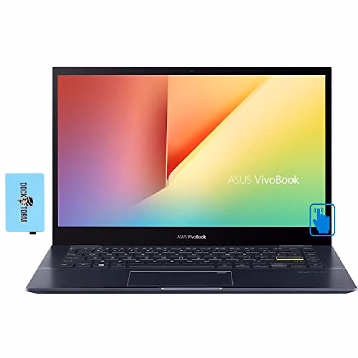 ASUS VivoBook Flip 14 Thin & Light 2-in-1 Laptop 14.0" FHD IPS Touch Display (AMD Ryzen 5 5500U 6-Core, 8GB RAM, 512GB SSD, AMD Radeon, Backlit KB, Fingerprint, Active Pen, Win10H) w/Hub