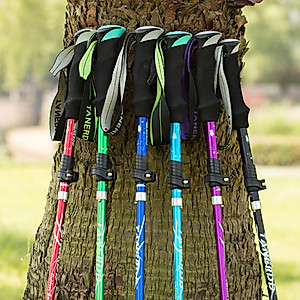 Upgrade Trekking Pole,Ultralight Aluminium Alloy Foldable, Anti Shock Walking/Camping （1 Pack，Light Blue）