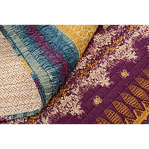 Greenland Home Southwest Throw, Fuchsia, Spruce, Blue, White, Green, 50" x 60"