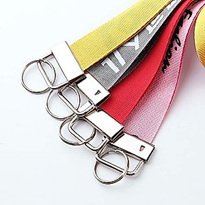 50 Sets Key Fob Hardware Key Fob Keychain Wristlet with Split Ring 1 Inch by HRLORKC