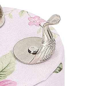 Agatige Baby Toys Jewelry Storage Box, Openable Cover Lace Flower Soft Cloth Kids Jewelry Box for Home Decoration