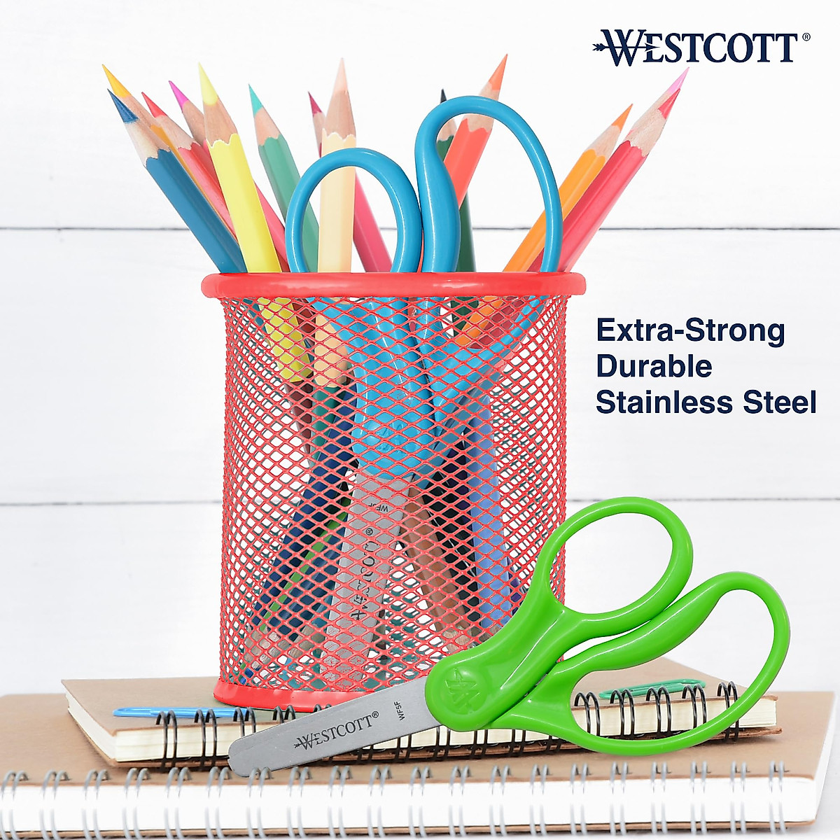 Westcott Scissors For Kids, 5" Blunt Safety Scissors, Assorted, 2 Count (Pack of 1) (13168)