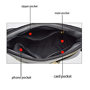 LA DEARCHUU Leather Crossbody Bag for Women Crossbody Purse, Messenger Crossbody with Buckle, Crossbody Handbag Shoulder Bags, Black