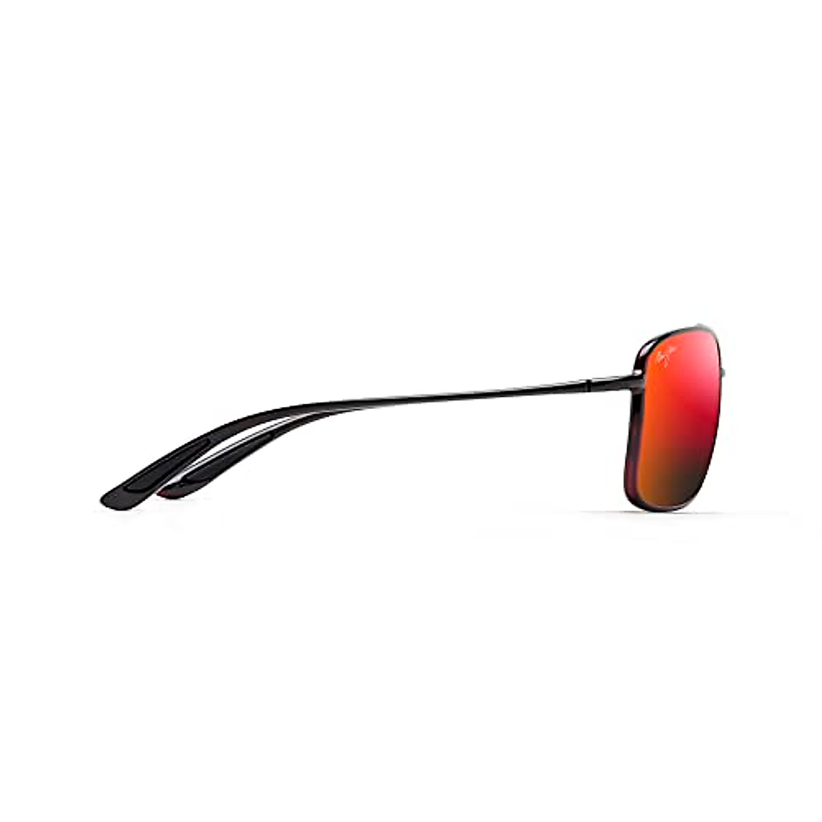 Maui Jim Men's and Women's Kaupo Gap Polarized Aviator Sunglasses, Red/Black Tortoise/Hawaii Lava ™, Medium