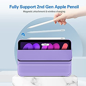 ProCase iPad Mini 6 Case 2021 8.3 Inch iPad Mini 6th Generation Cases, Slim Stand Trifold Smart Cover for 2021 iPad Mini 6th Gen 8.3” Model A2567 A2568 A2569 -Purple