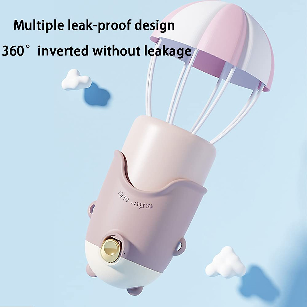 Credrink 12oz Insulated Water Bottle for Kids,Water Bottle with Straw,kids Stainless Steel Water Bottle,Kids Water Bottle for School,Leak-Proof and Scald-Proof with Cute Designf for Girls & Boys（Pink）