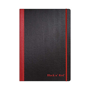 Black n Red Casebound Flexible Cover Notebook, Large, Black, 72 Ruled Sheets, Pack of 1 (400110478)