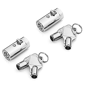 Westway Locks Vending Machine Lock and Key Pack of 02 - Tubular Keyway with Chrome Finish - Keyed Alike High Security Lock - Vending Machine Lock for Pepsi Machine, Coke Machine, Snack/Candy Machine