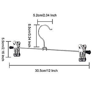 Pants Hangers 30Pcs Pant Hangers with Clips Skirt Hangers Clip Hangers Metal Hangers for Pants Slack Hangers