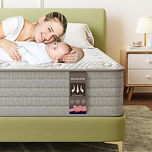 ZFHCBJ Full Size Mattress 12 Inch,Gel Memory Foam Mattress,Hybrid Full Mattress in a Box Individually Pocket Springs,12 Inch Full Size Mattress Medium Firm,Pressure Relief,CertiPUR-US Certified