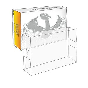 EVORETRO Display Case Protector Compatible with Pokémon TCG Sword & Shield Charizard Ultra Premium Collection Box (Pokemon Collection Box NOT Included) 0.50mm PET Plastic Protector Case