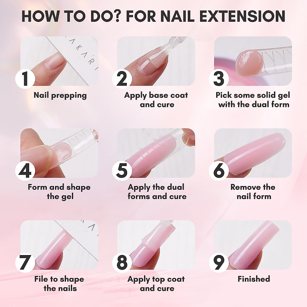 Makartt Solid Gel Builder: 15ML Non-sticky to Hands, White Shimmers Color for Extension 3d Sculpting Nail Art, Hard Gels Molding for Nails UV/LED Lamp Required Pearl Drift