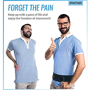 Sparthos Sacroiliac Si Hip Belt [Size Regular - Black] Ice Packs for Injuries [Size Large + Cover]