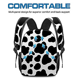 Genhuyiz Kids Backpacks for School Trips and Outdoor Activities Backpacks for Boys and Girls Perfect for Boys and Girls in Preschool Kindergarten and Elementary School 16 Inches (Cow Print)
