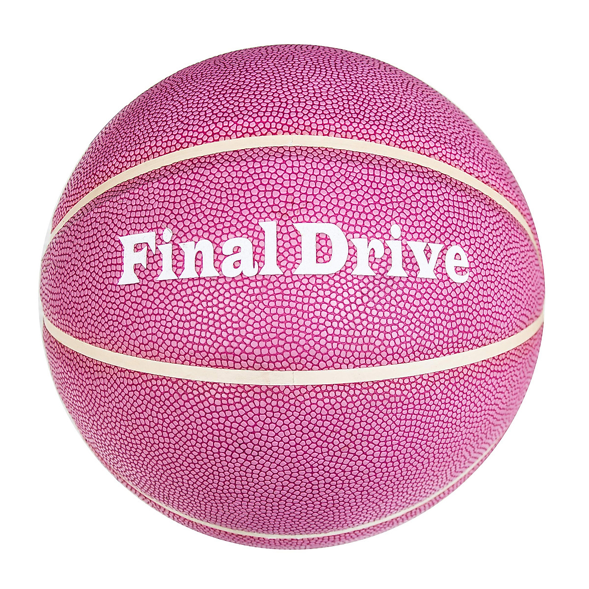Final Drive Pink Leather Girls Basketball Size 5 (27.5") with Pump and 2 Needles – Kids Indoor Outdoor Basketball – Youth Size Composite Leather Ball for Girls, Boys, Beginners